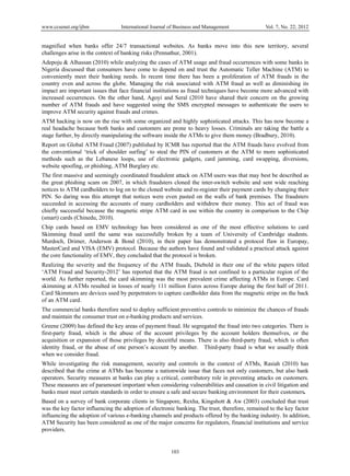 Atm fraud case study of commercial bank in pakistan | PDF | Credit ...