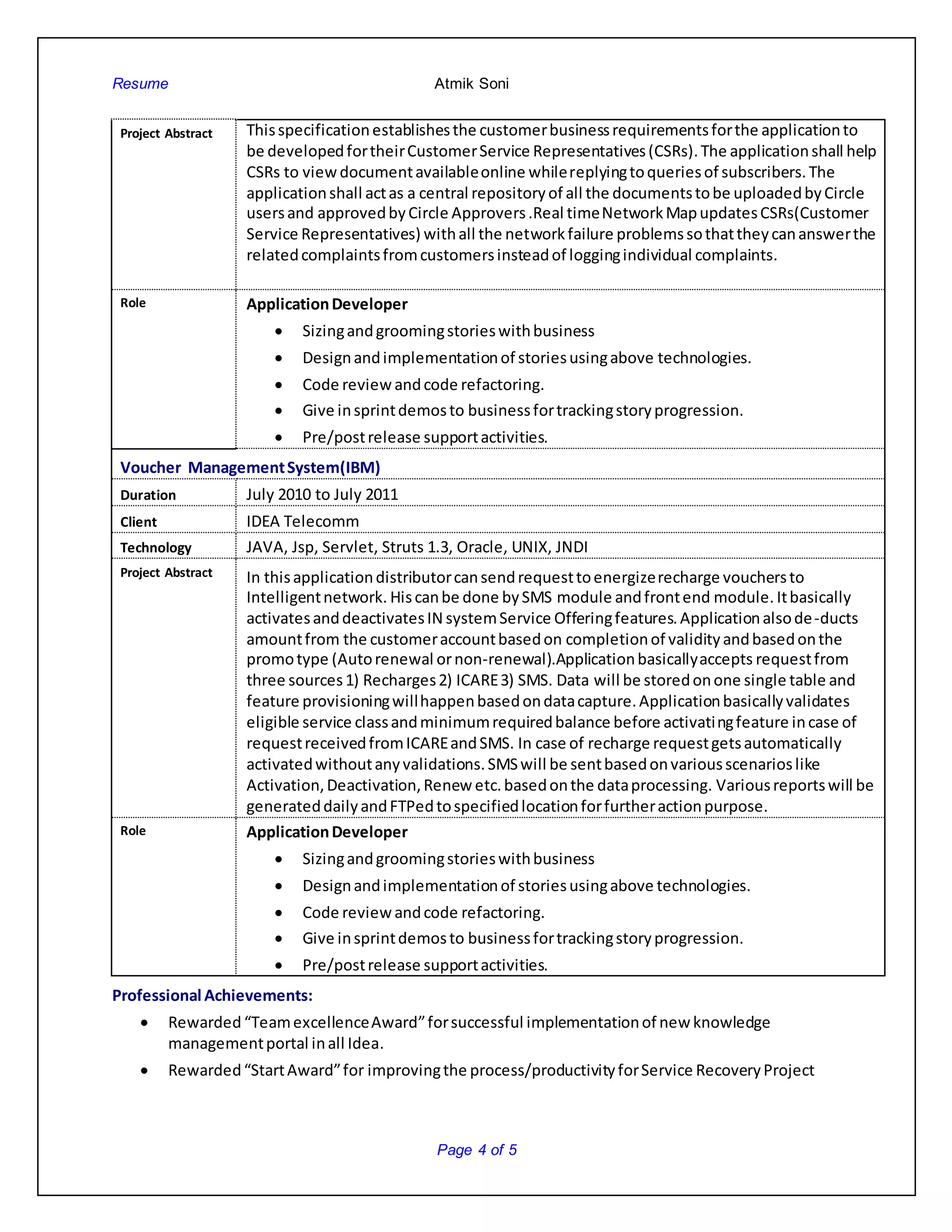 Atmik soni resume | PDF