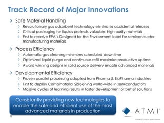 Atmi overview q3 2012 | PPTX