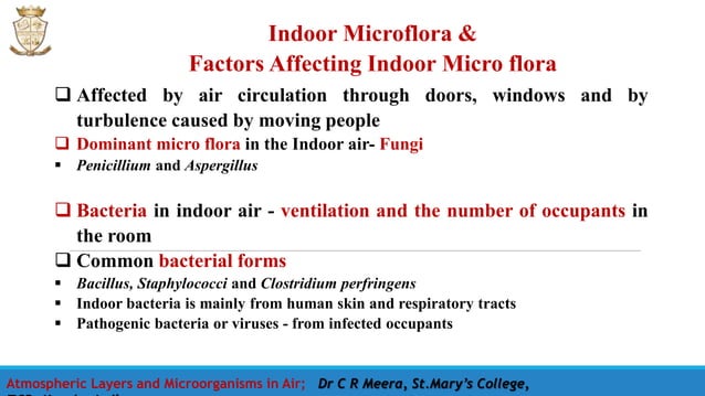 Atmospheric layers & microbes in air | PPTX | Indoor Environmental ...