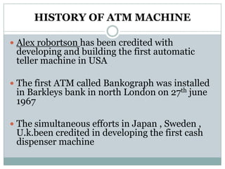 Atm machine | PPTX