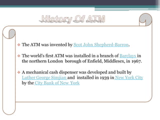 Atm machine | PPTX