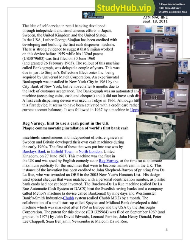 ATM MACHINE | PDF