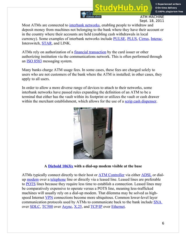 ATM MACHINE | PDF