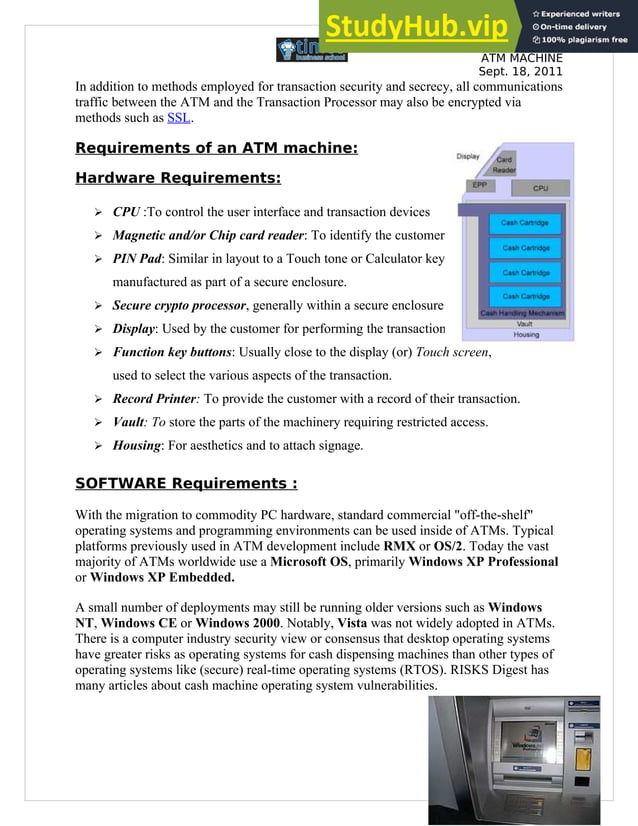 ATM MACHINE | PDF