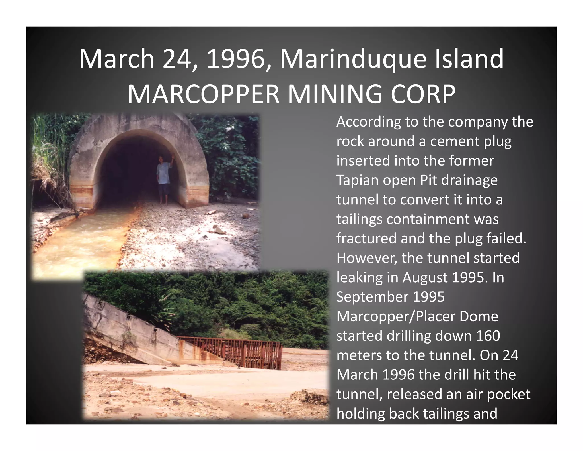 Major Tailings Dam Disasters in the Philippines - Alyansa Tigil Mina ...