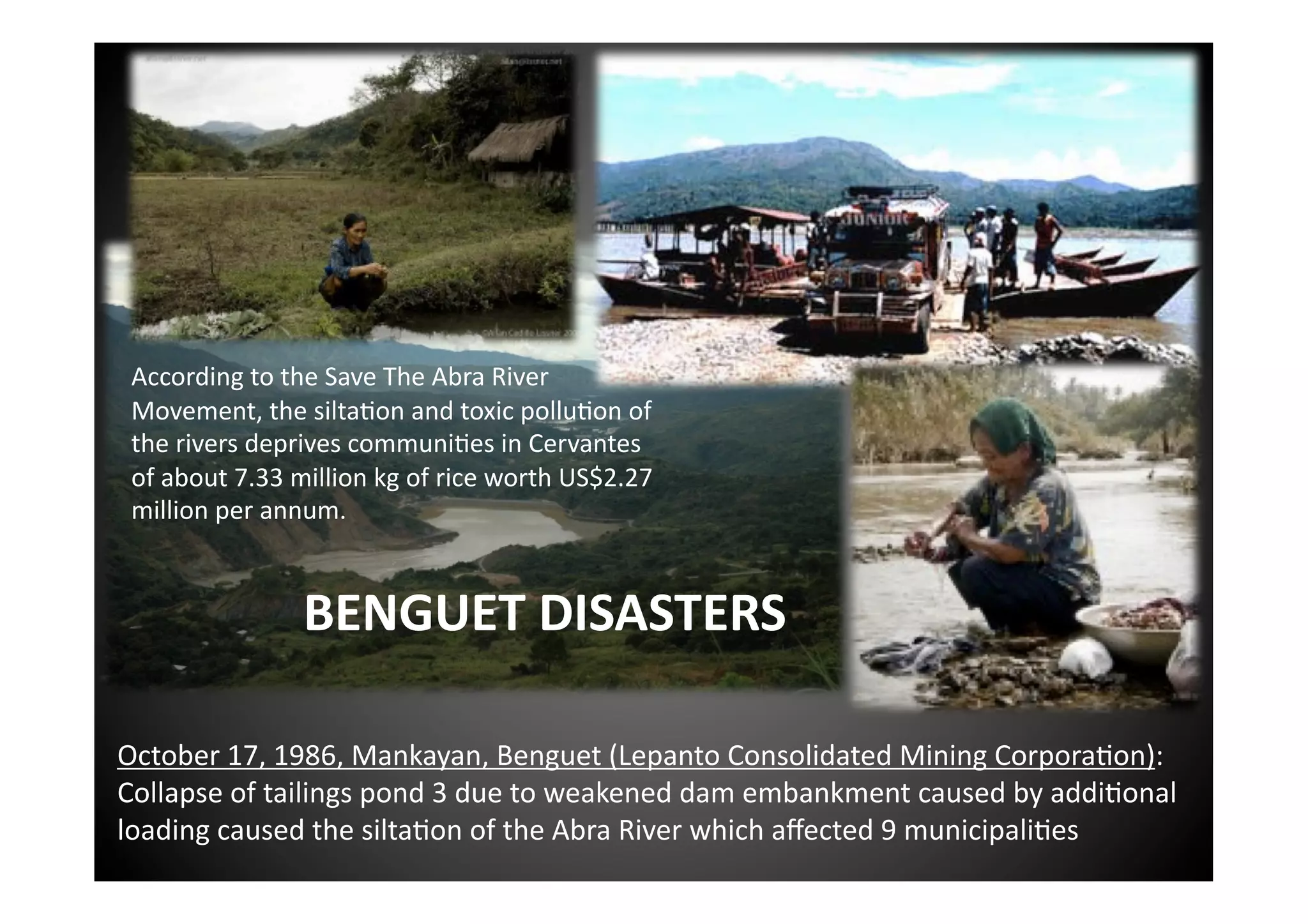 Major tailings dam disasters in the Philippines April 2011 | PDF
