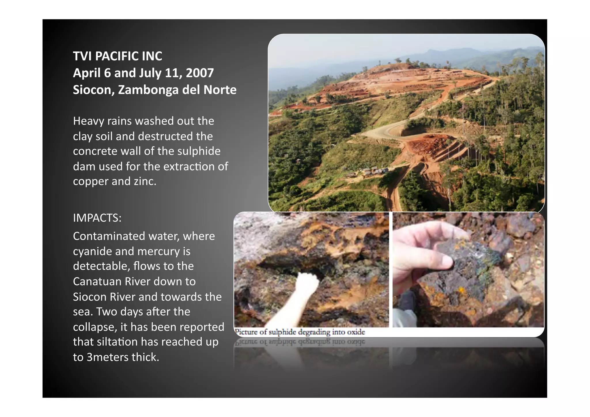 Major tailings dam disasters in the Philippines April 2011 | PDF