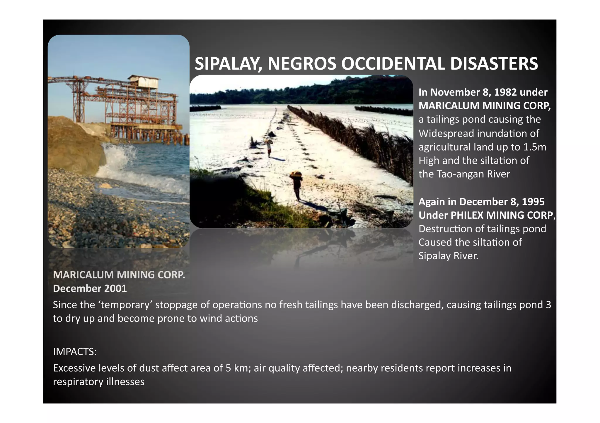 Major tailings dam disasters in the Philippines April 2011 | PDF