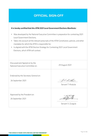 ATM LGE 2021 Manifesto | PDF