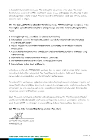 ATM LGE 2021 Manifesto | PDF