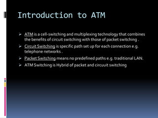 Atm Networks | PPTX