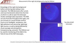Atmospheric monitoring with the Fluorescence detector Array of Single ...