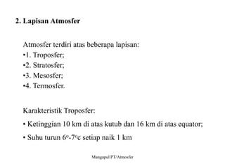 Materi lapisan udara bumi itu atmosfer.ppt