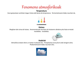 Atmosfera eta hidrosfera | PPT