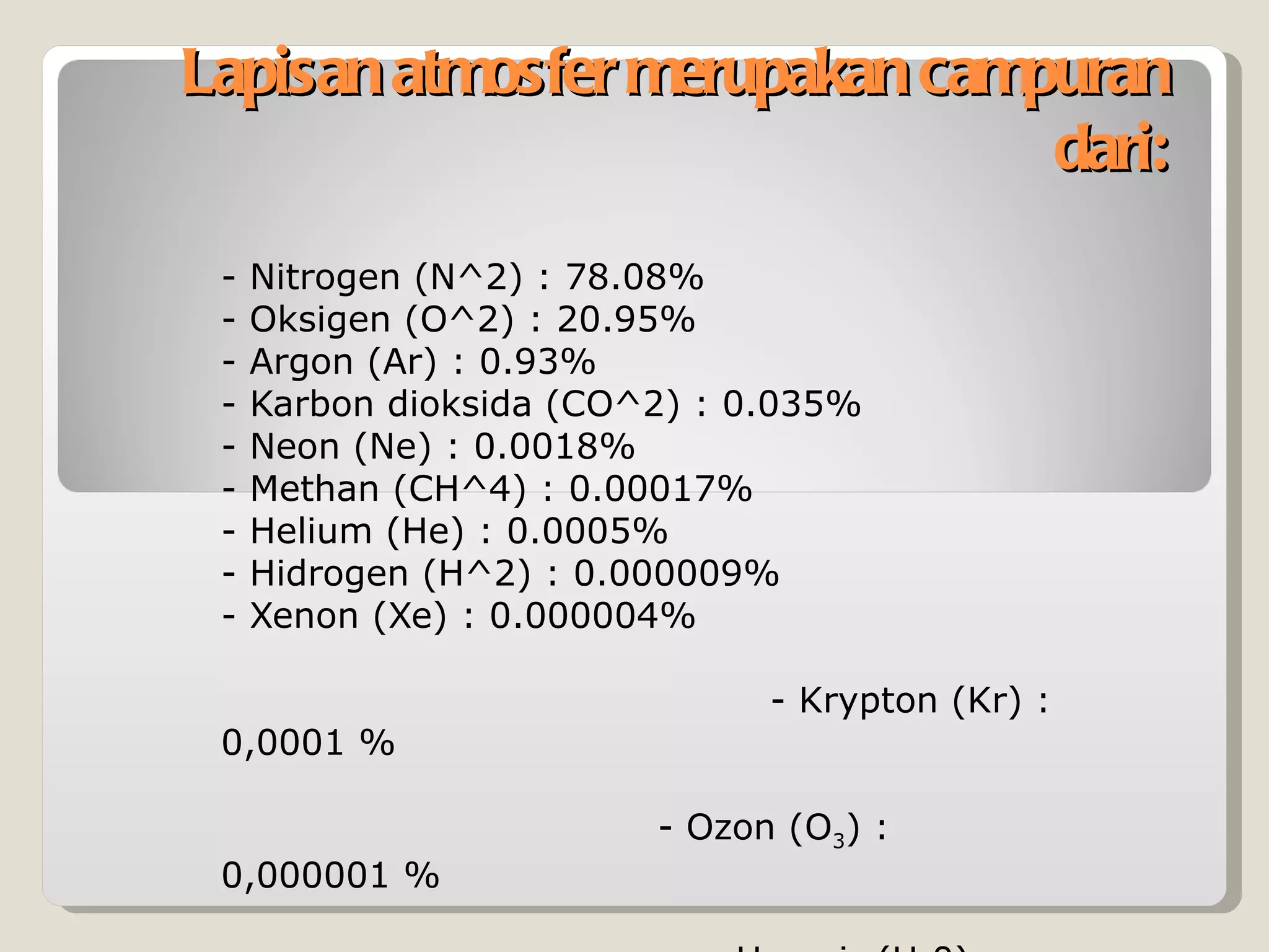 Atmosfer (lapisan udara) | PPT
