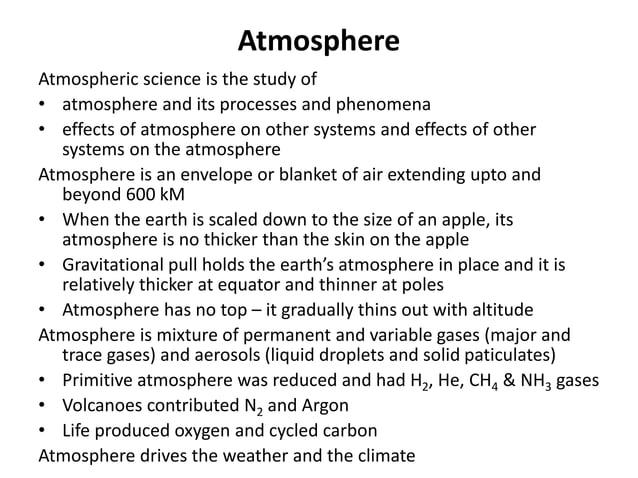 Atmosphere: Composition and Strucutre | PPTX | Chemistry | Science