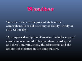 Atmosphere and weather | PPT
