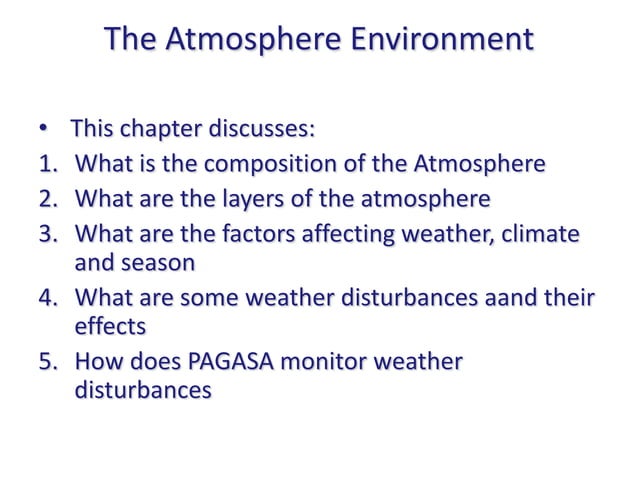 Atmosphere environment.envi sci | PPT