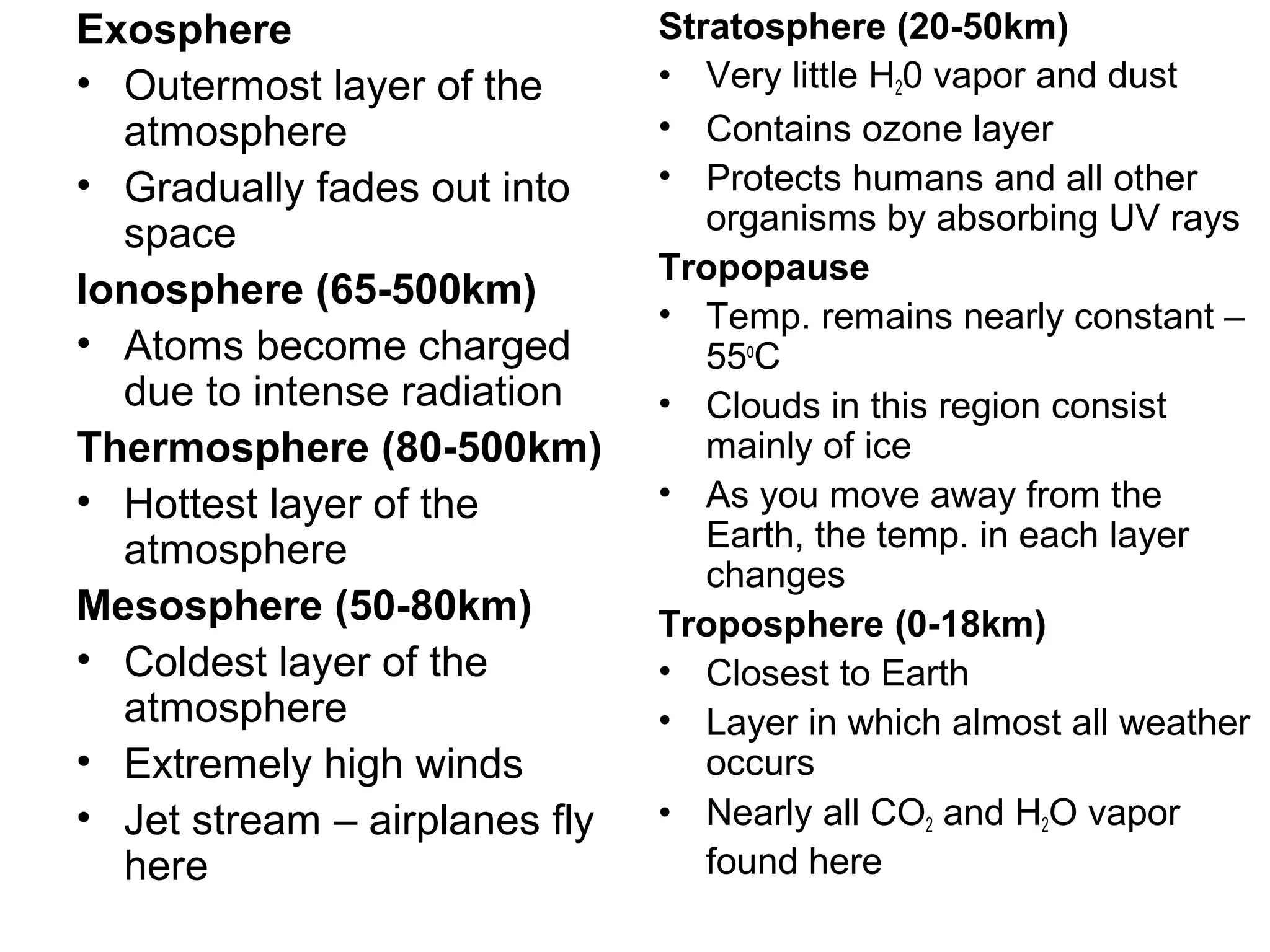 Weather, Layers of the Atmosphere and Energy Transfer | PPT