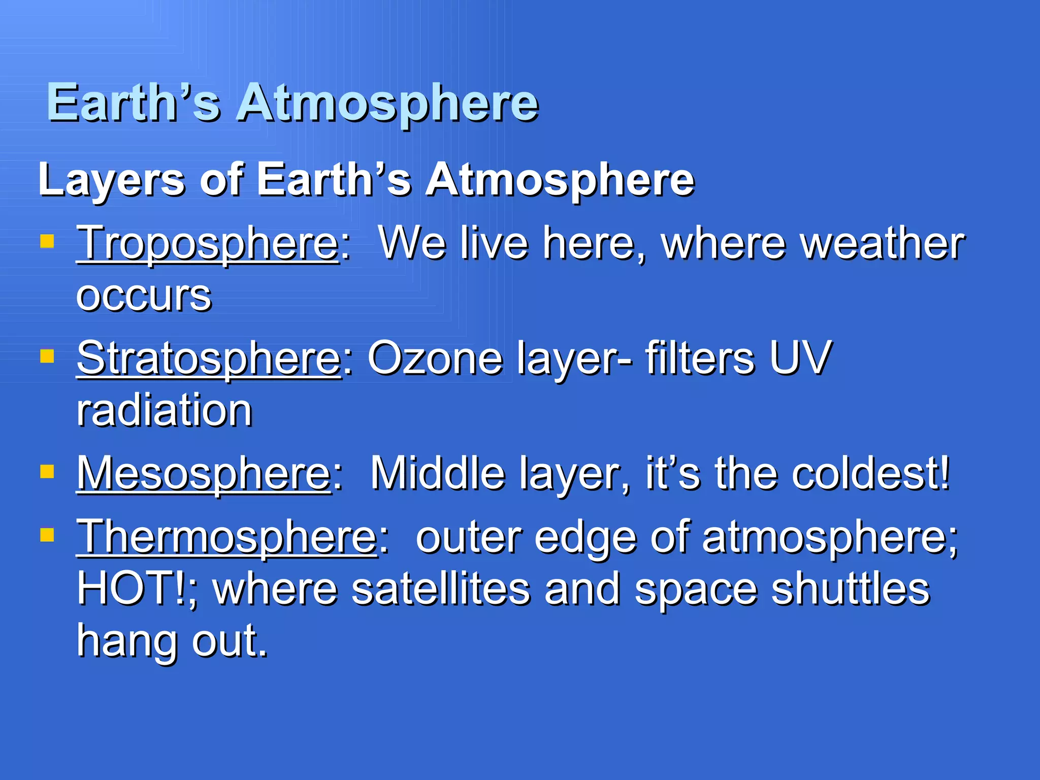 Atmosphere, weather and climate | PPT