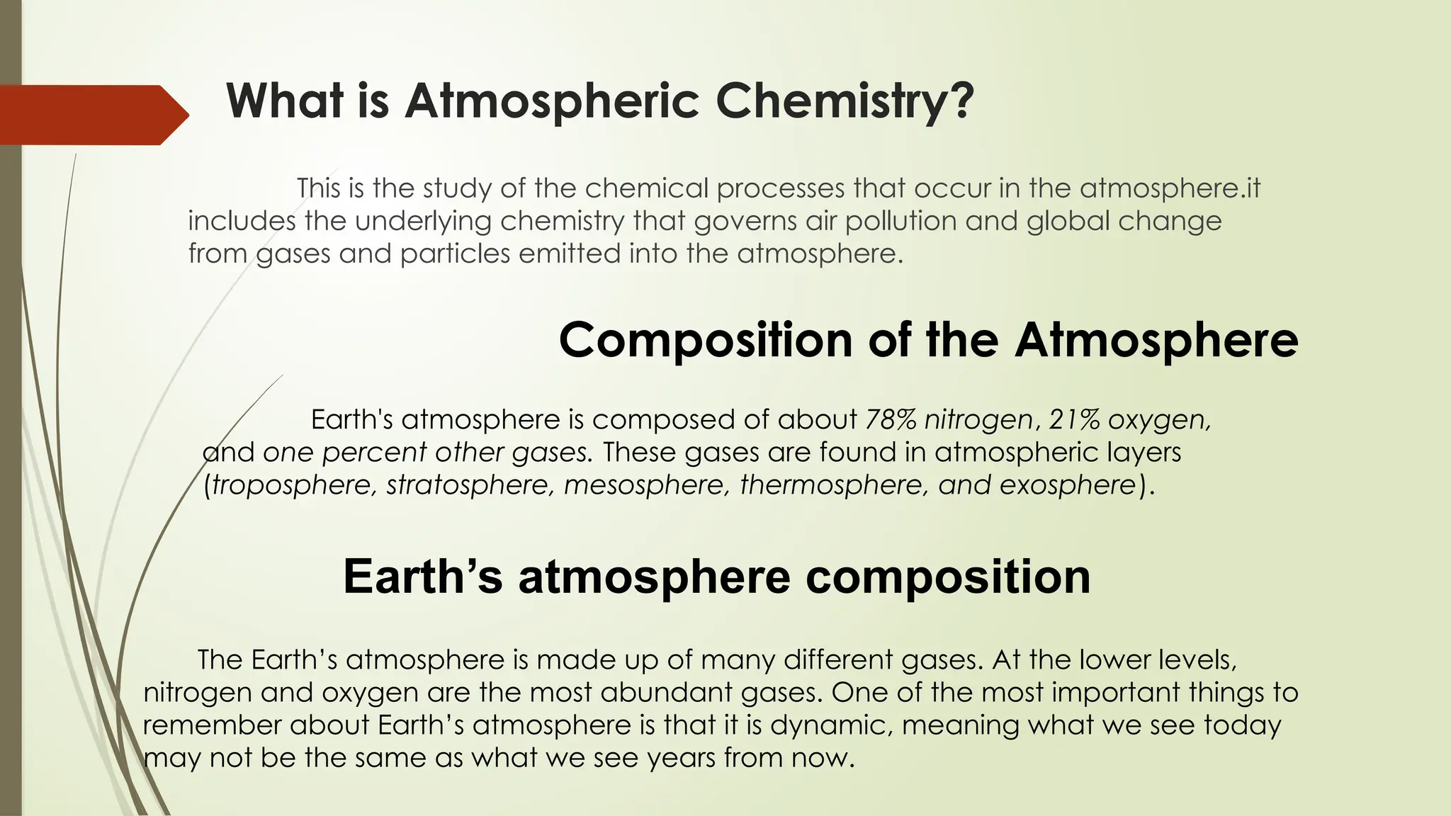 atmospheric-chemistry and maintaining our atmosphere | PPT