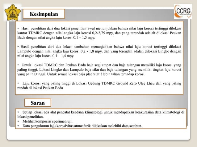 Atmospheric corrosion tga | PPTX
