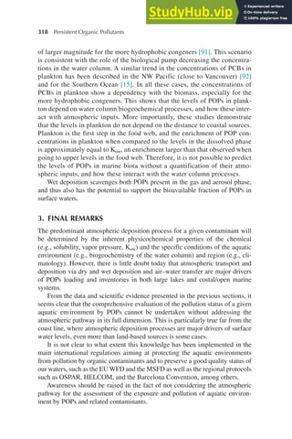 Atmospheric Deposition Of POPs Implications For The Chemical Pollution ...