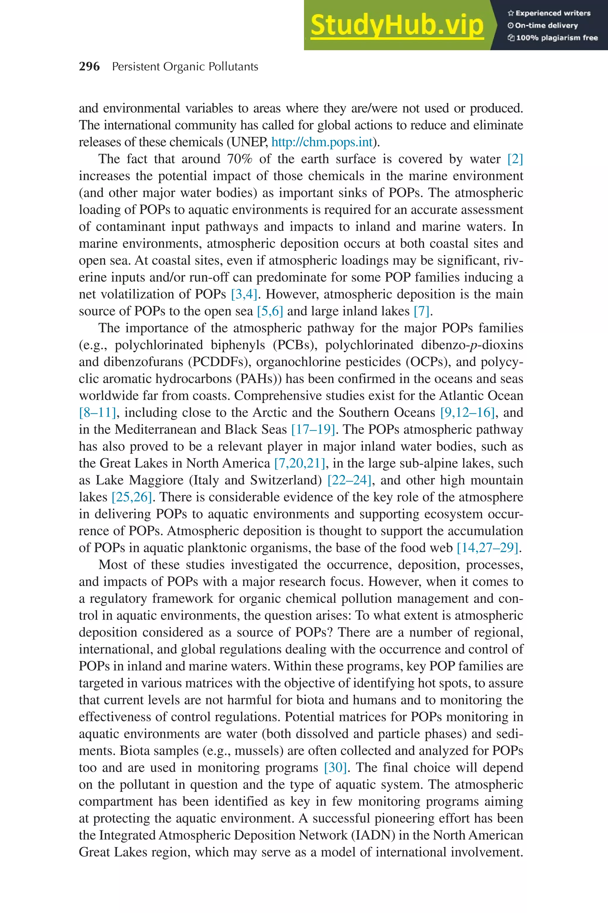 Atmospheric Deposition Of POPs Implications For The Chemical Pollution ...