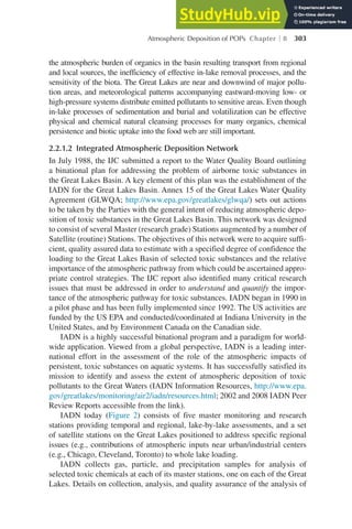 Atmospheric Deposition Of POPs Implications For The Chemical Pollution ...