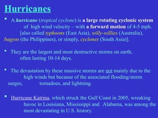 Atmospheric Disturbances Storms and Natural Hazards | PPT