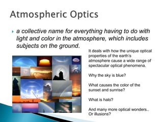 Atmospheric optics | PPTX
