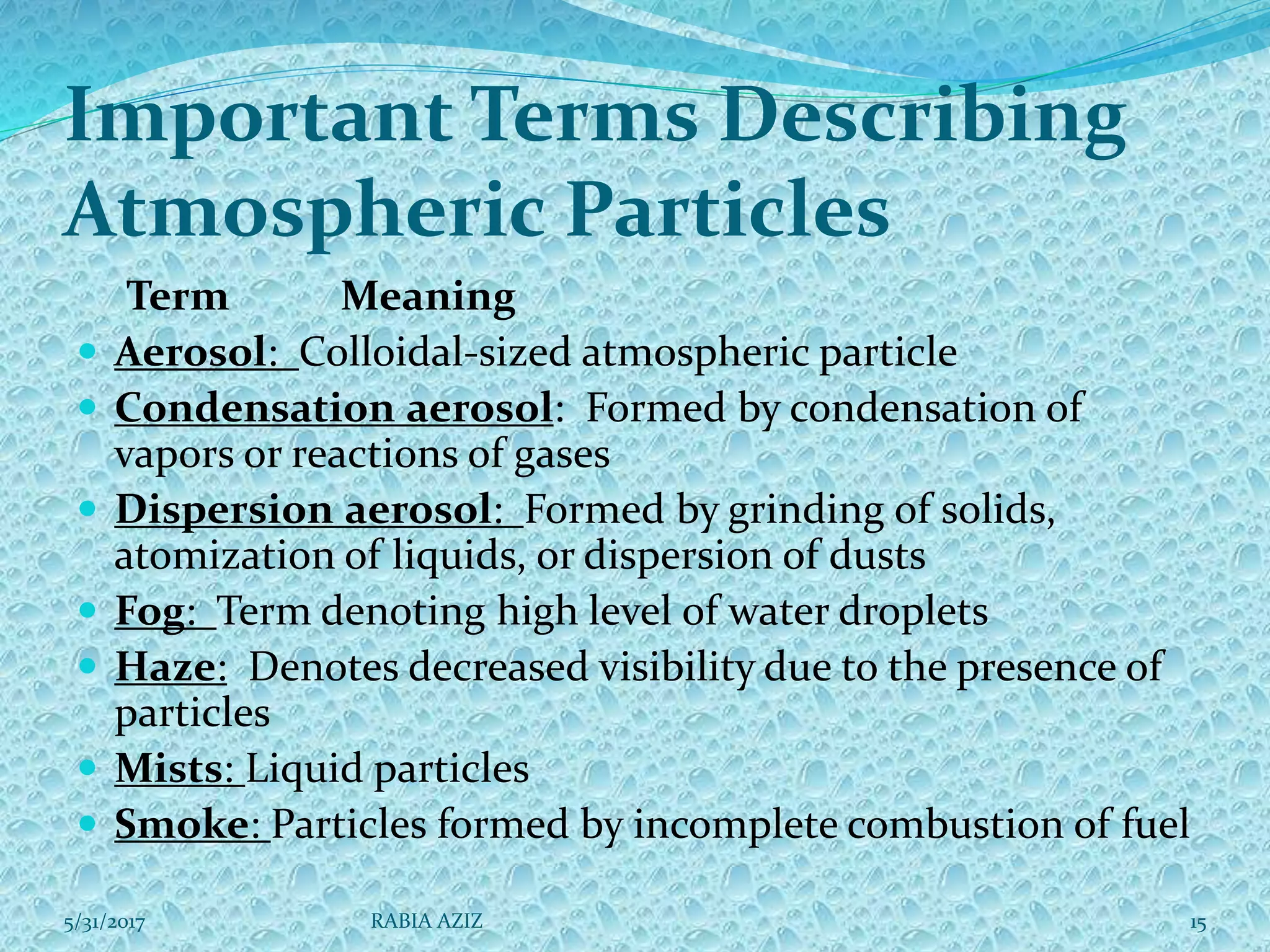 Atmospheric particulate matter | PPTX
