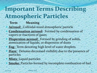 Atmospheric particulate matter | PPT
