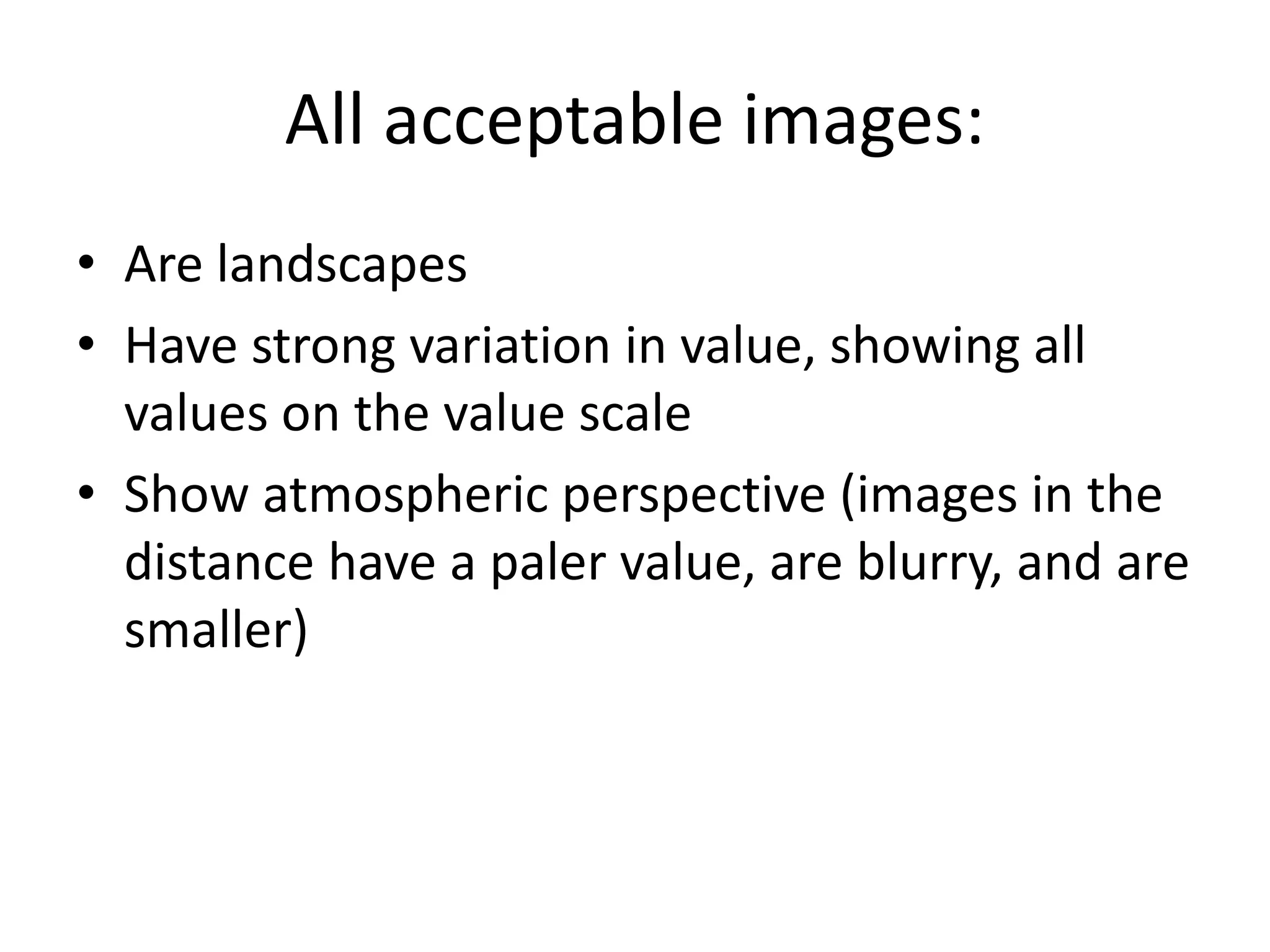 Atmospheric perspective example images | PPTX