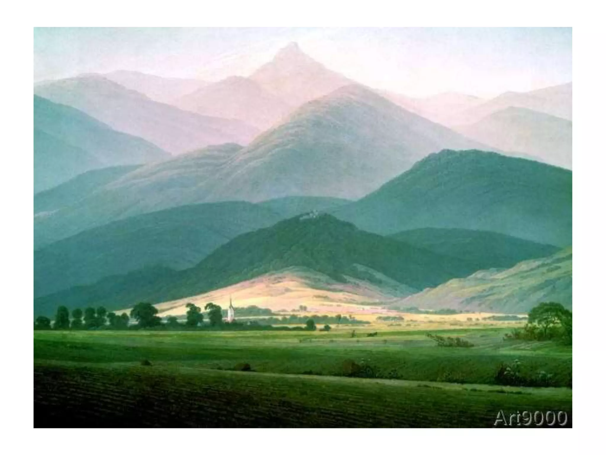 Atmospheric perspective example images | PPTX