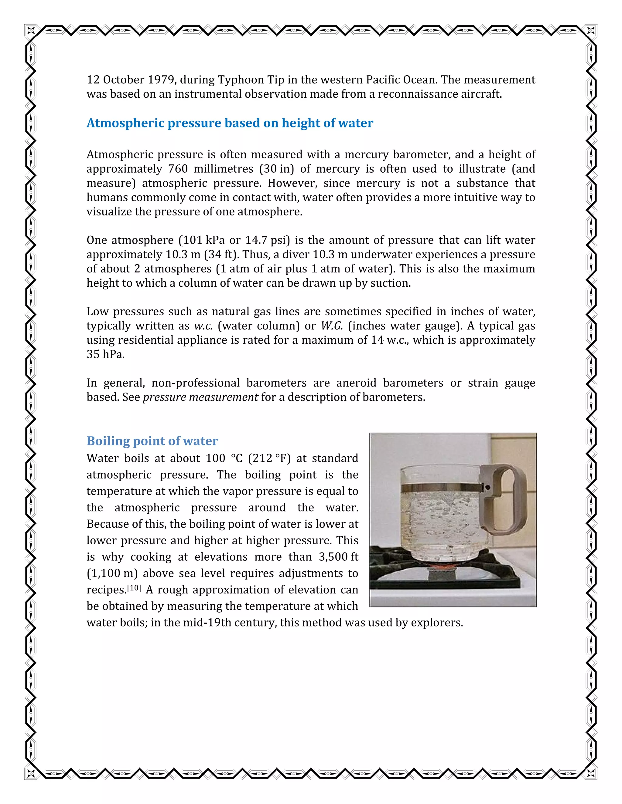 Atmospheric pressure | PDF