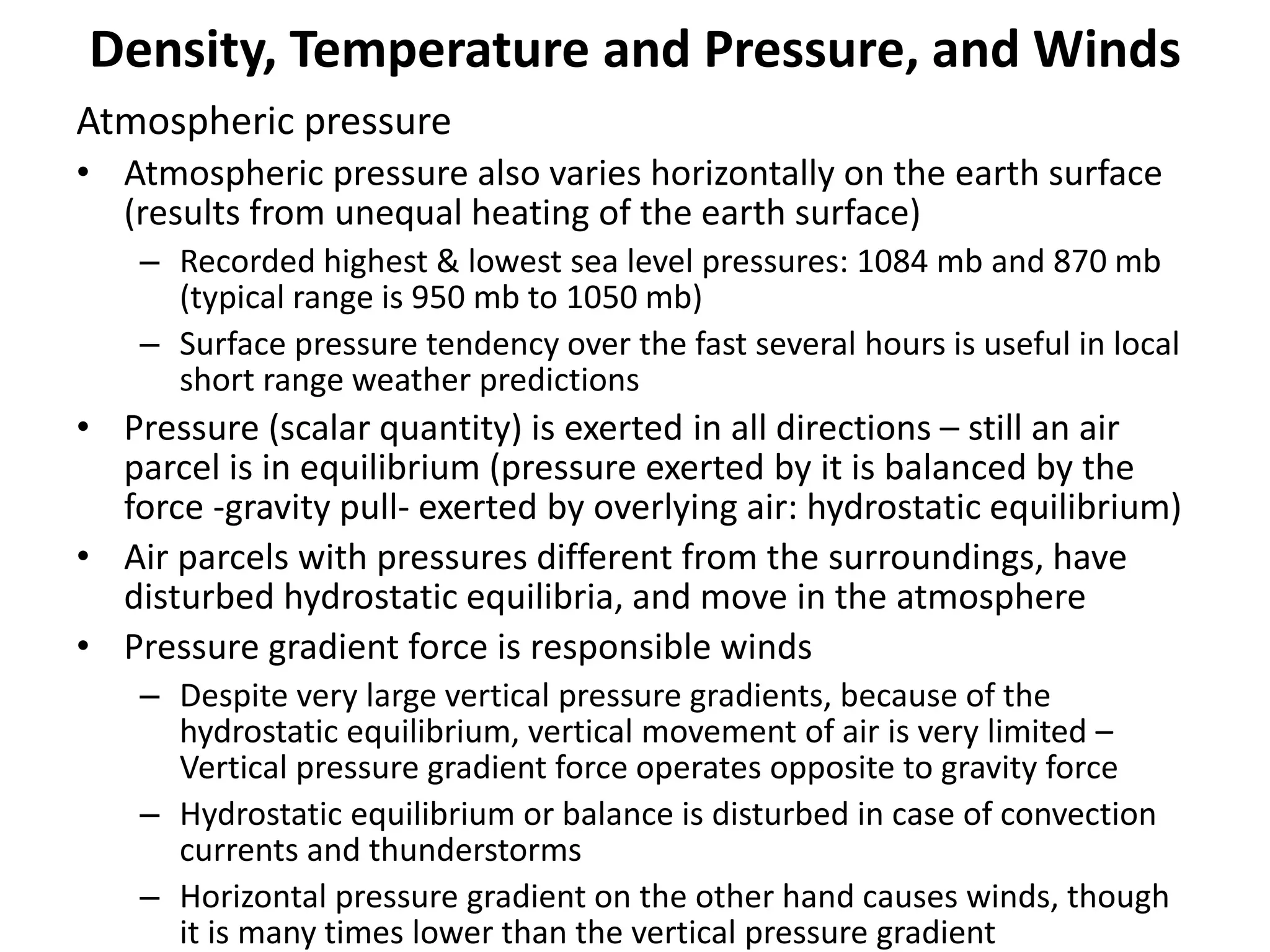 Atmospheric Pressure and Winds | PPTX