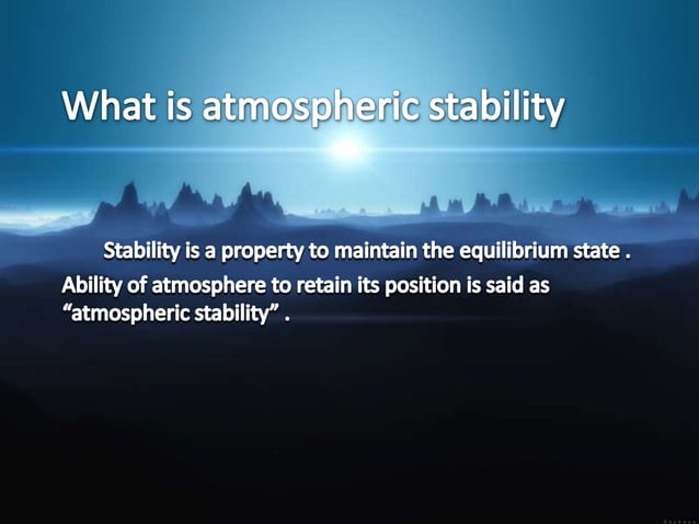 Atmospheric stability | PPTX