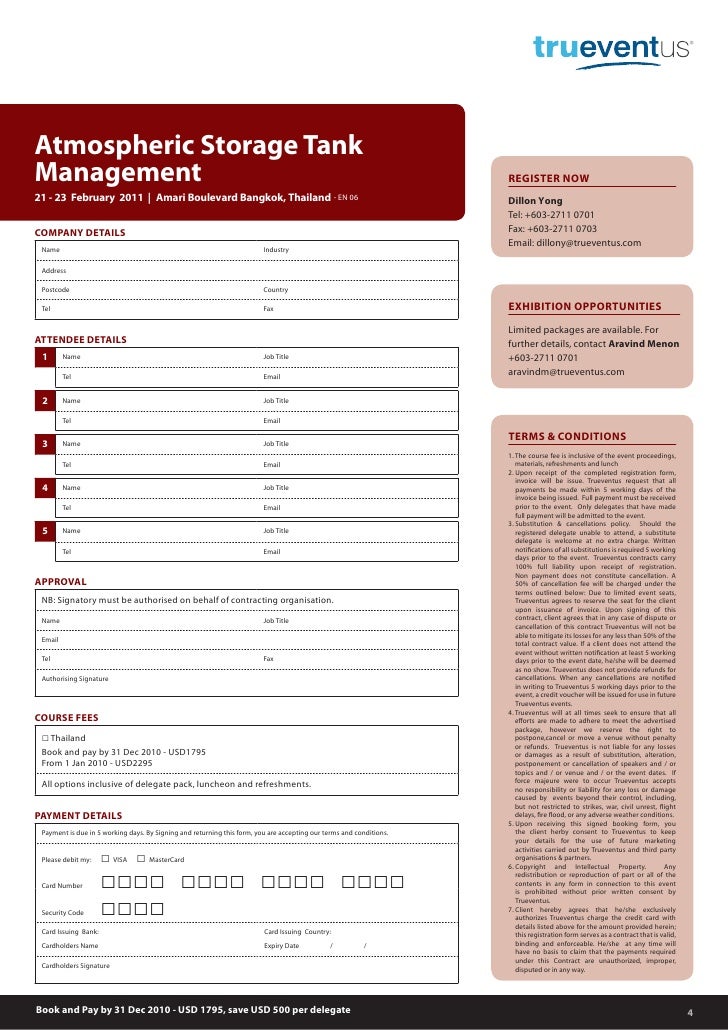 Atmospheric Storage Tank Management – 21 – 23 February 2011 | Amari ...
