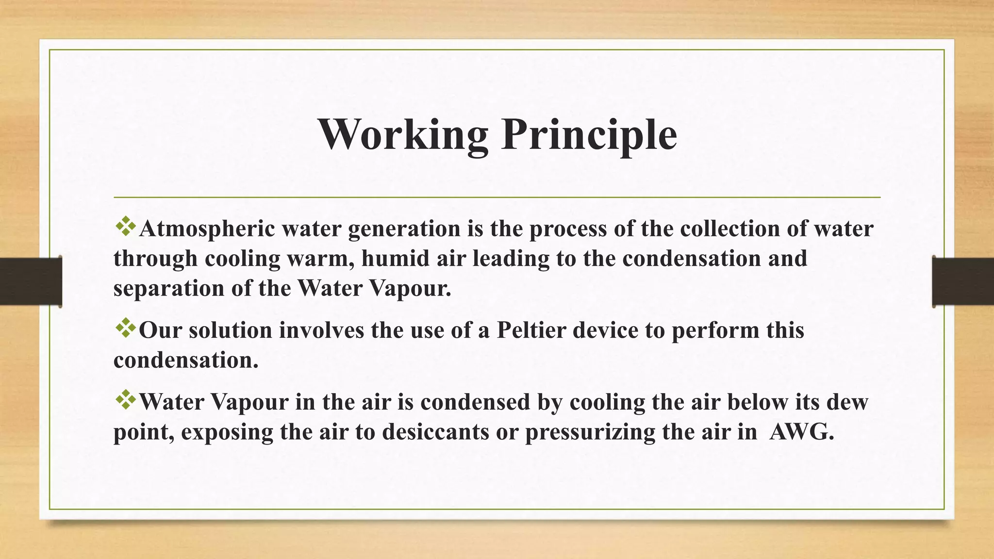 Atmospheric water extractor | PPTX