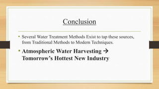 Atmospheric water extractor | PPTX