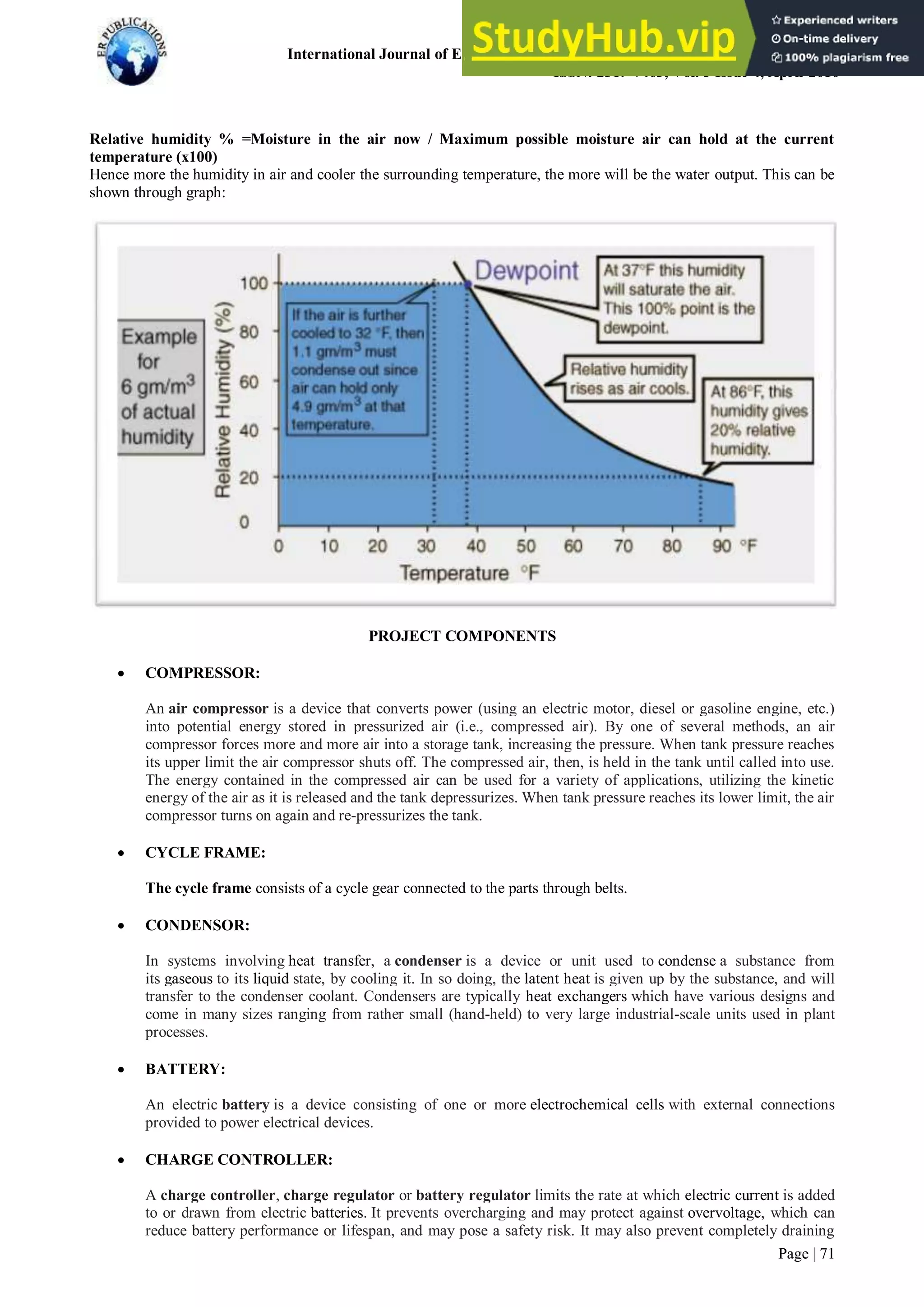 Atmospheric Water Generator | PDF