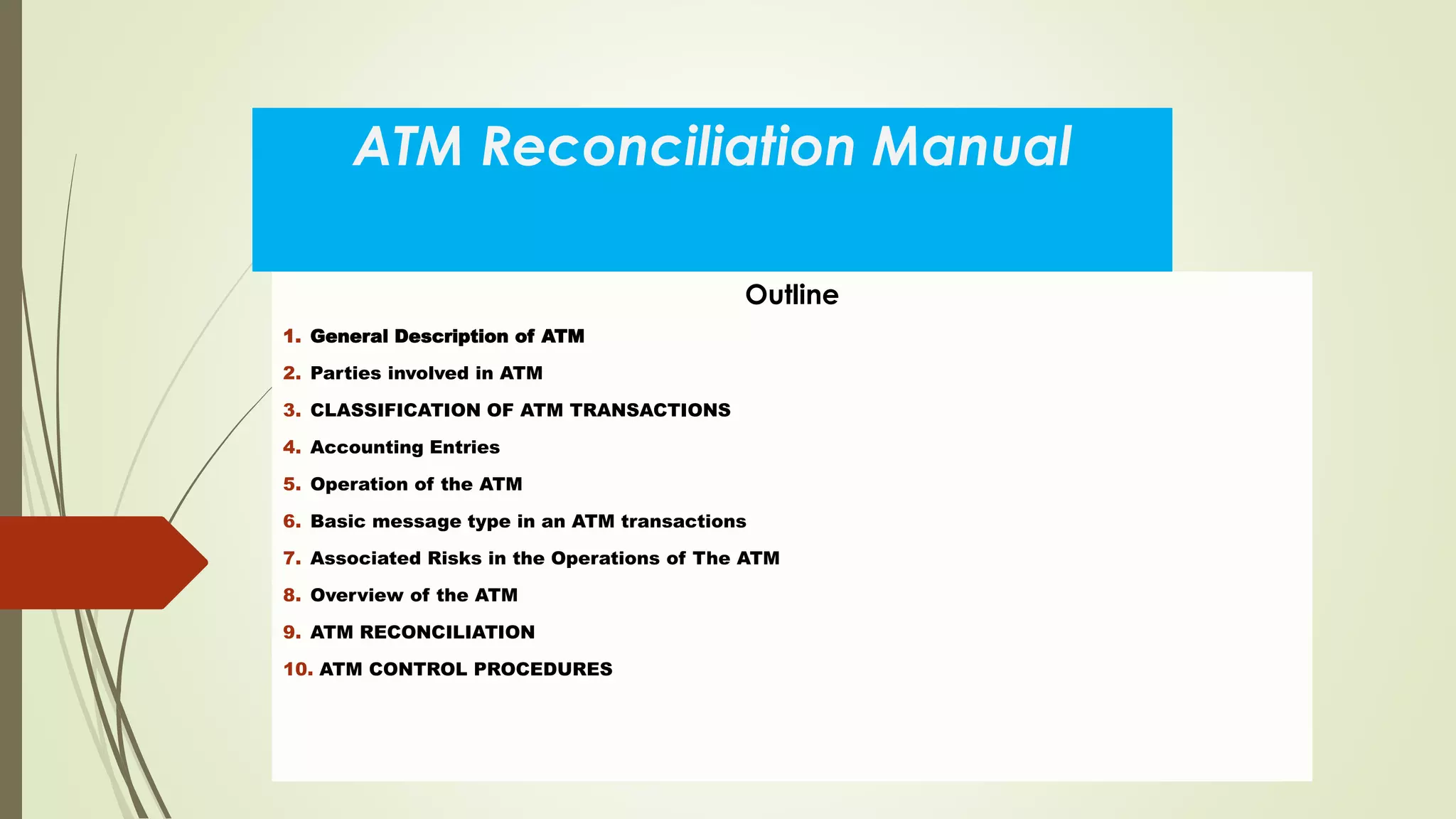 Atm reconciliation manual | PPTX
