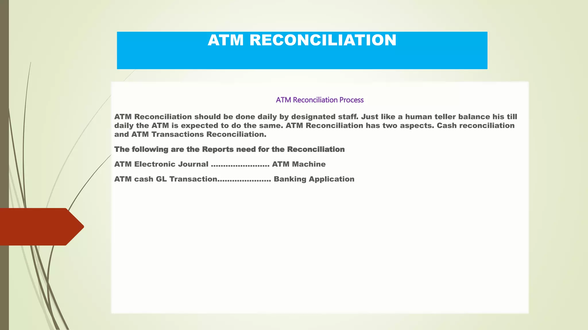 Atm reconciliation manual | PPTX