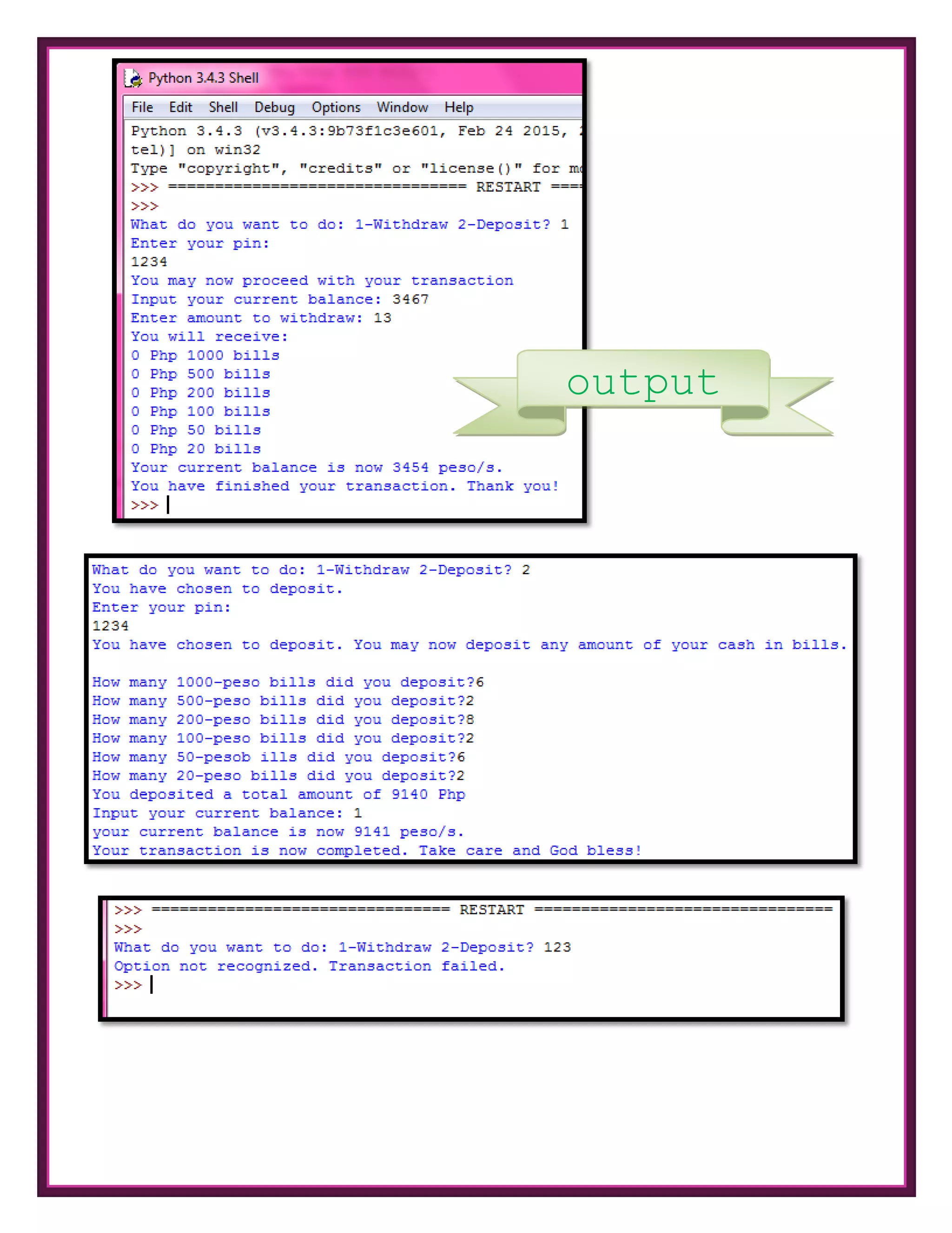 Atm Simulation Program Using Python Pdf