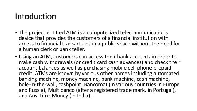 Atm software