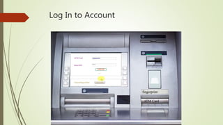 finger print based Atm software requirement story board | PPTX