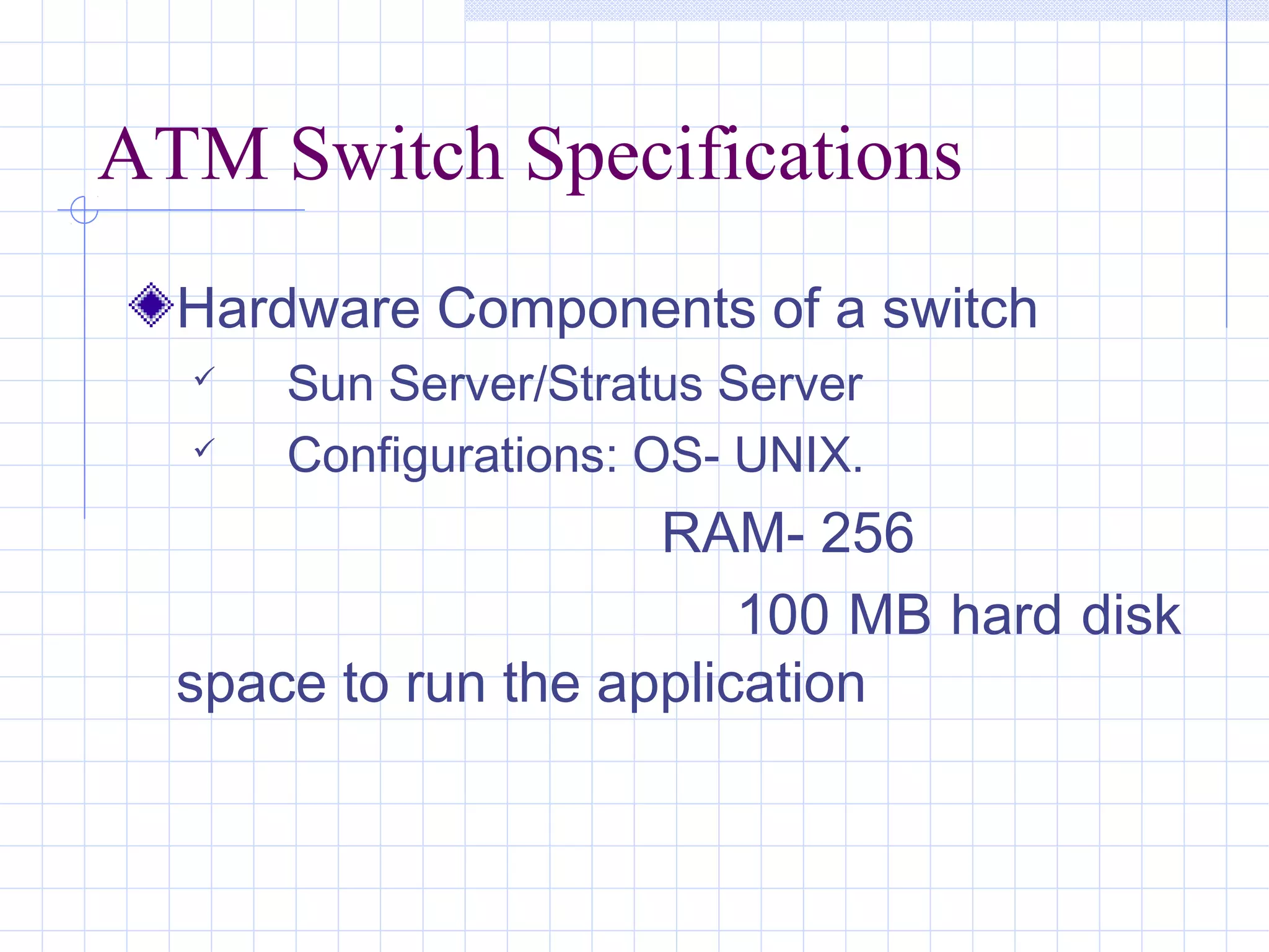 Atm Switch Ppt Operating Systems Computer Software And Applications