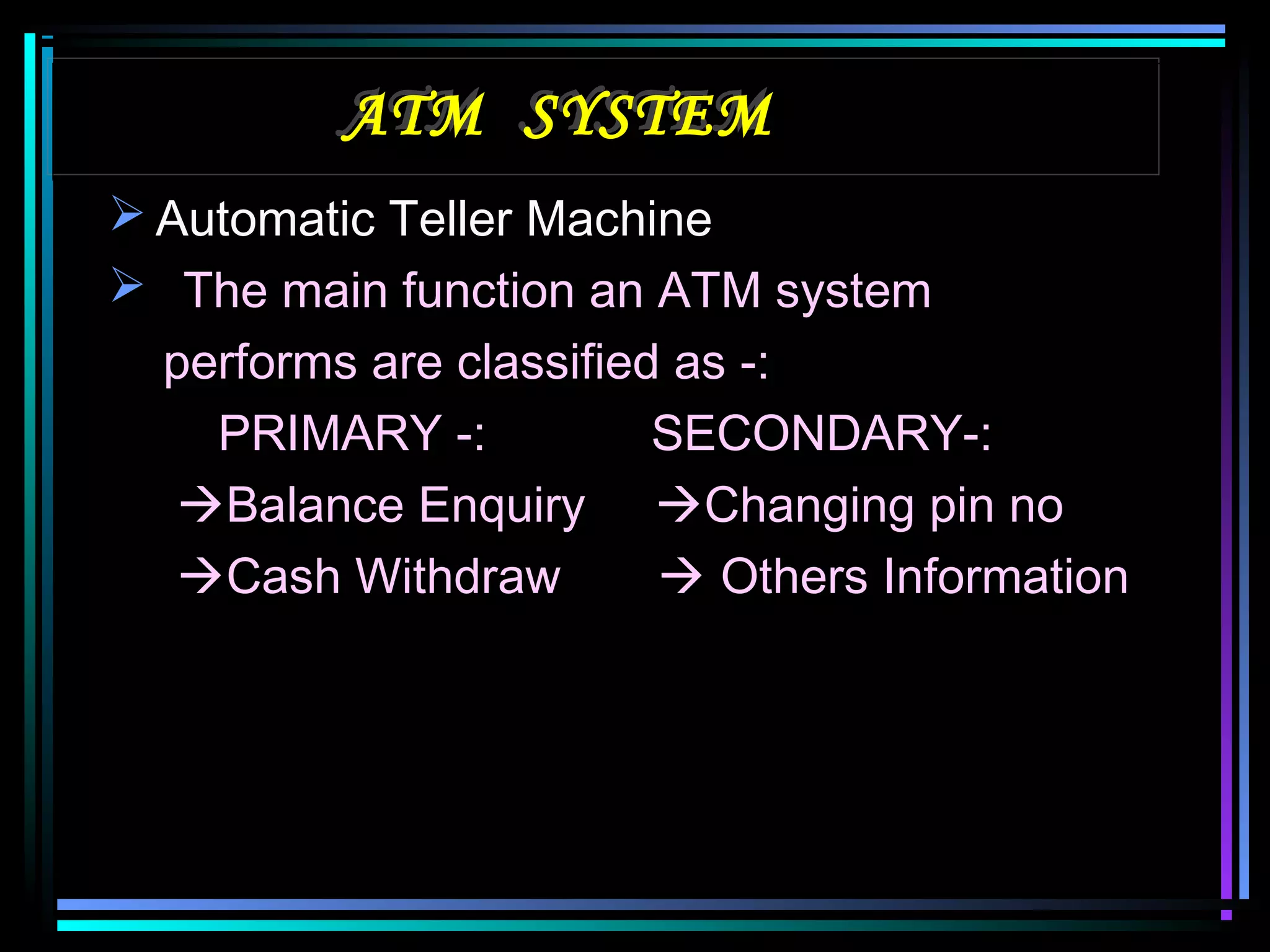 Atm system | PPT